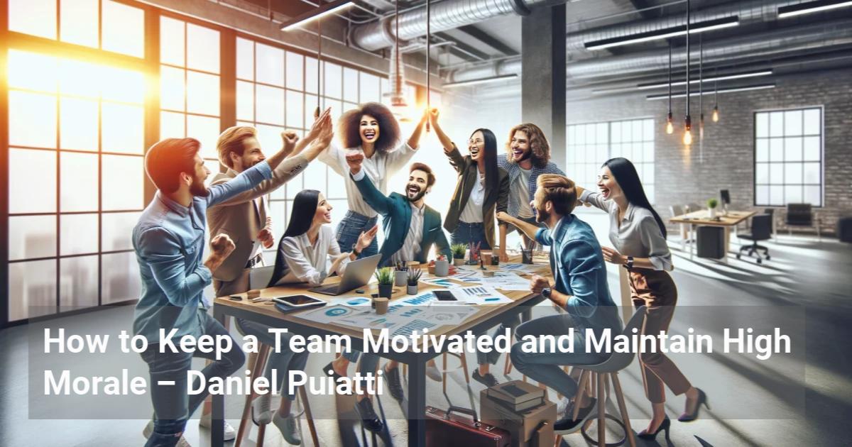 How to Keep a Team Motivated and Maintain High Morale – Daniel Puiatti