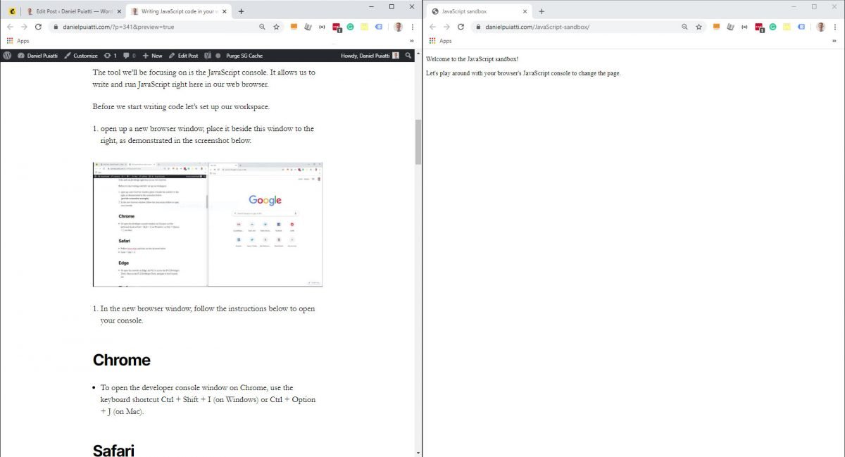 Writing Javascript Code In Your Web Browsers Developer Console
